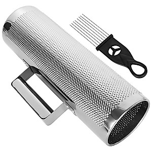 12" x 4" Metal Guiro Shaker Stainless Steel Guiro Instruments with Scraper Musical Instruments Latin Percussion Instrument