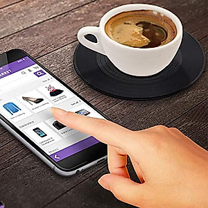 Set of 6 Cute Retro Vinyl Coasters - Funny Record Decoration Disk Furniture - Creative Drinks Equipment Music Ideas for Bar, Home, Restaurant, Apartment, Room - Mini Decor Drink Cup Stuff Holder Tool