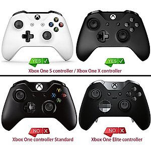 eXtremeRate Foggy Clear Blue Faceplate Cover for Xbox One Wireless Controller (Model 1708), Custom Case Replacement Front Housing Shell for Xbox One S & Xbox One X Controller - Controller NOT Included
