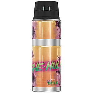 She-Hulk OFFICIAL Palm Trees THERMOS STAINLESS KING Stainless Steel Drink Bottle, Vacuum insulated & Double Wall, 24oz