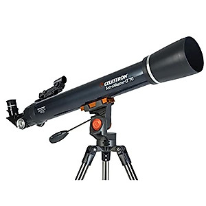 Celestron – AstroMaster LT 70AZ Refractor Telescope – Easy-to-Use Telescope for Beginners with Full-Height Tripod Included – BONUS Astronomy Software Package