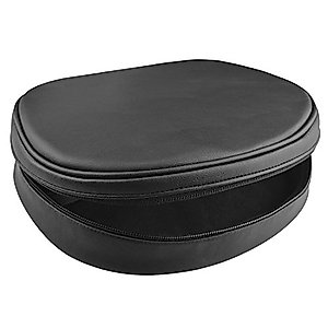 Geekria Headphones Pouch Compatible with Turtle Beach, Razer, Corsair, Logitech, Hyperx Case, Replacement Protective Travel Carrying Bag with Cable Storage (Black PU)
