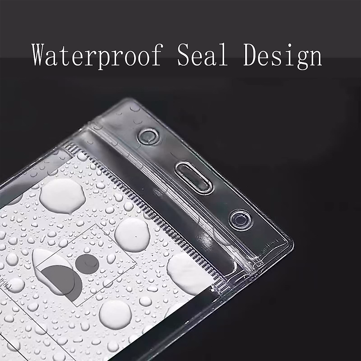 30 Pack Lanyards with ID Holder, Waterproof ID Holder with Lanyard (Assorted Rainbow 6 Colors)