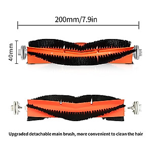 KarmoP Compatible for Mova L600 Z500，Robot Vacuum and Mop Cleaner RLS4，Replacement Spare Parts Accessories，Main Side Brush，Hepa Filter，Mop Rag (Color : Brush Cover)