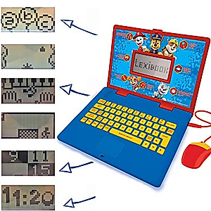LEXiBOOK JC598PAi4 Paw Patrol-Educational and Bilingual Laptop Portuguese/English-Toy for Child Kid (Boys & Girls) 124 Activities, Learn Play Games and Music with Chase Marshall-Red/Blue