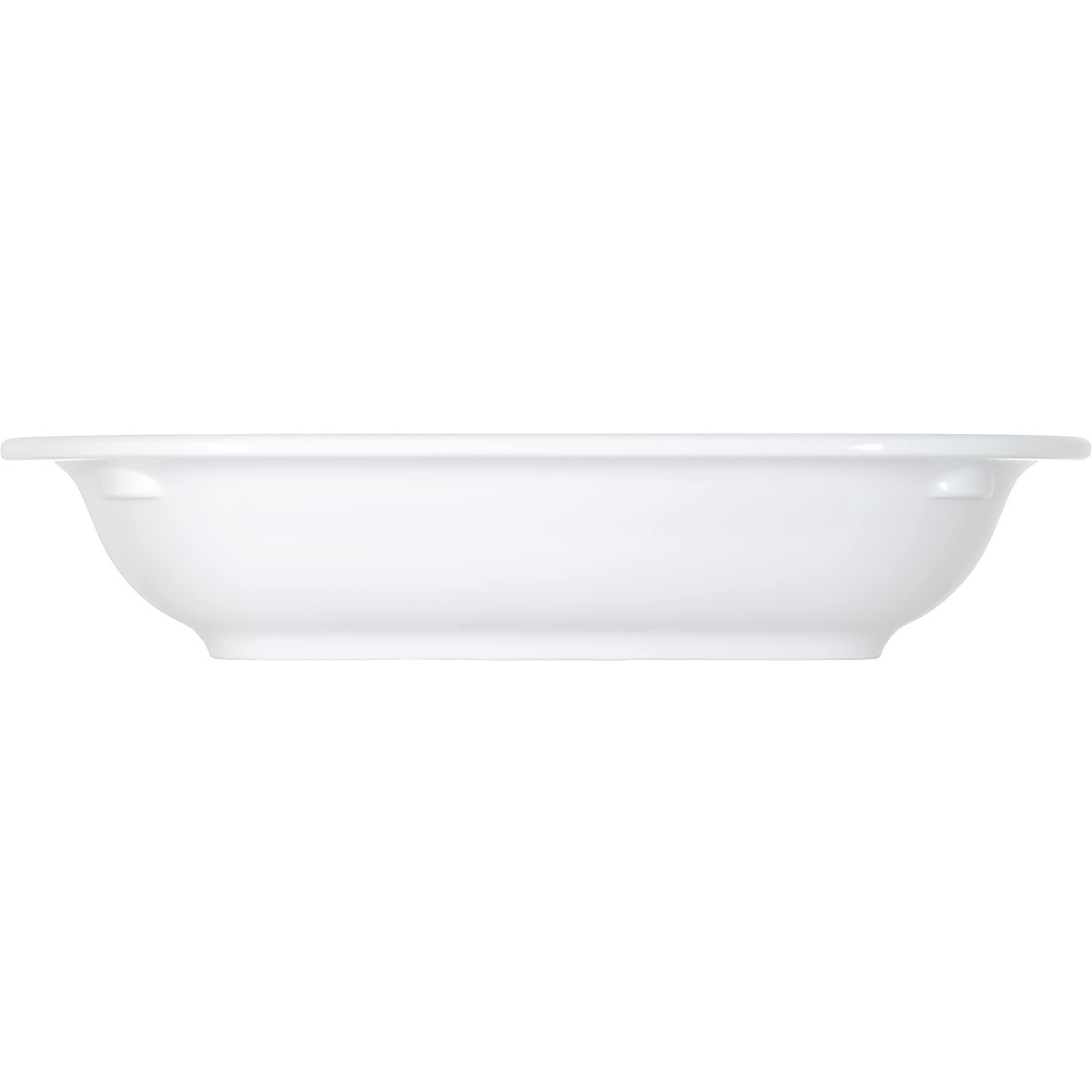 Carlisle FoodService Products Plastic Recatangle Baker Server Rectangular Dish for Home and Restaurant, Melamine, 28 Ounces, White, (Pack of 12)