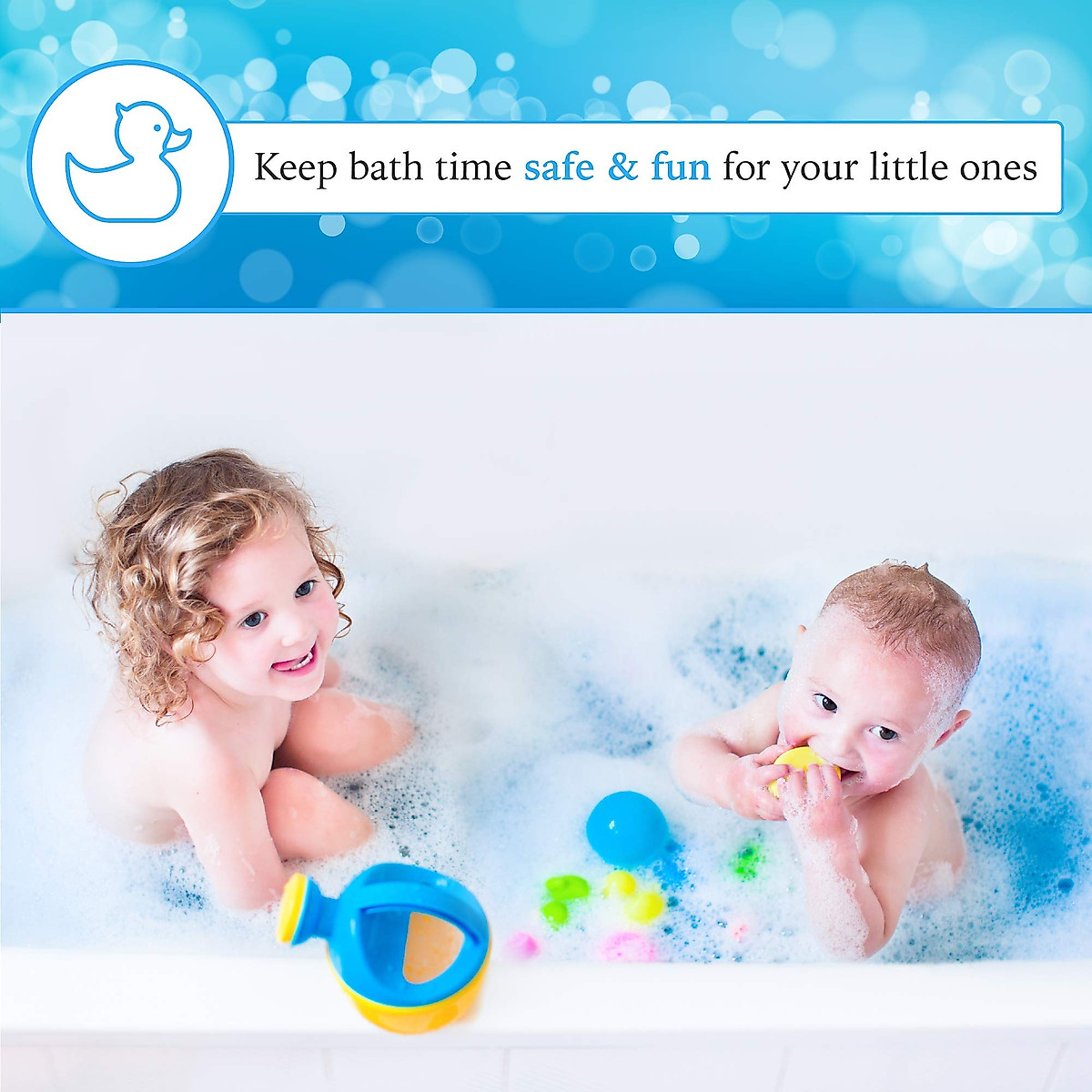 Aurelie Silicone Whale Tub Faucet Cover for Kids, Protective Baby Safety Products for the Bathtub Spout, Blue