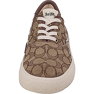 COACH Citysole Skate Sneakers for Women - Traditional Lace Closure with Cushioned Insole, Sleek and Fashionable Sneakers Khaki Jacquard 9.5 B - Medium