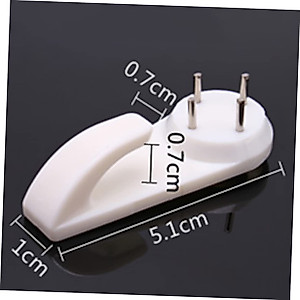 Garneck 10pcs White Household Wall Stud