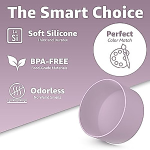 Jmoe USA 3-Pack Boot Sleeve Covers for Simple Modern 40oz & 30oz Trek Tumbler With Handle | Travel Mug | Protects Against Dents & Scratches | Fits Summit Bottles | Soft Silicone (Lavender Mist)