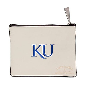 Catstudio University of Kansas Collegiate Zipper Pouch Purse | Holds Your Phone, Coins, Pencils, Makeup, Dog Treats, & Tech Tools