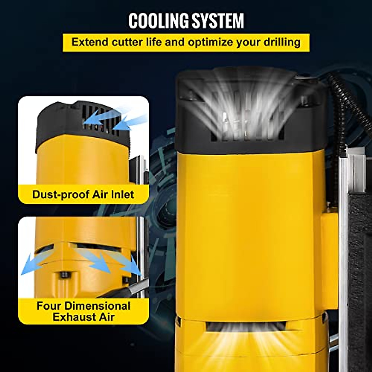 Mophorn 1200W Magnetic Drill Press with 9/10 Inch (23mm) Boring Diameter Magnetic Drill Press Machine 2920 Lbs Magnetic Force Magnetic Drilling System 500RPM Portable Electric Magnetic Drill Press