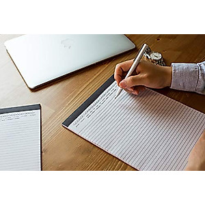 Mymazn Legal Pads 8.5 x 11 with Date on Top, Narrow Ruled, White Note Pads College Ruled Writing Tablets for Office, School, 50 Sheets, 3 Pack