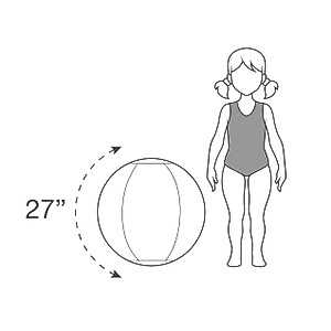 Coconut Outdoor Jumbo Glitter Beach Ball - Large 27 Inch Inflatable Beach Ball - Great for Summer Parties & Swim Events