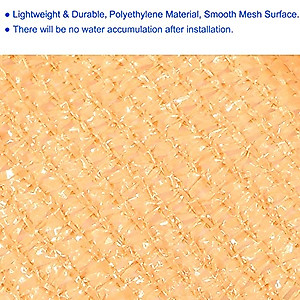 M METERXITY Garden Shade Cloth - 5 Meters Cord Plants Shading Mesh Sunshade Cover Nets with Grommets 1x1m, Apply to Greenhouse Lawn Patio(Beige)