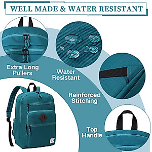 VASCHY School Backpack, Unisex Large Bookbag Schoolbag Casual Daypack for High School/College/Teens/Travel/Work for Men Women