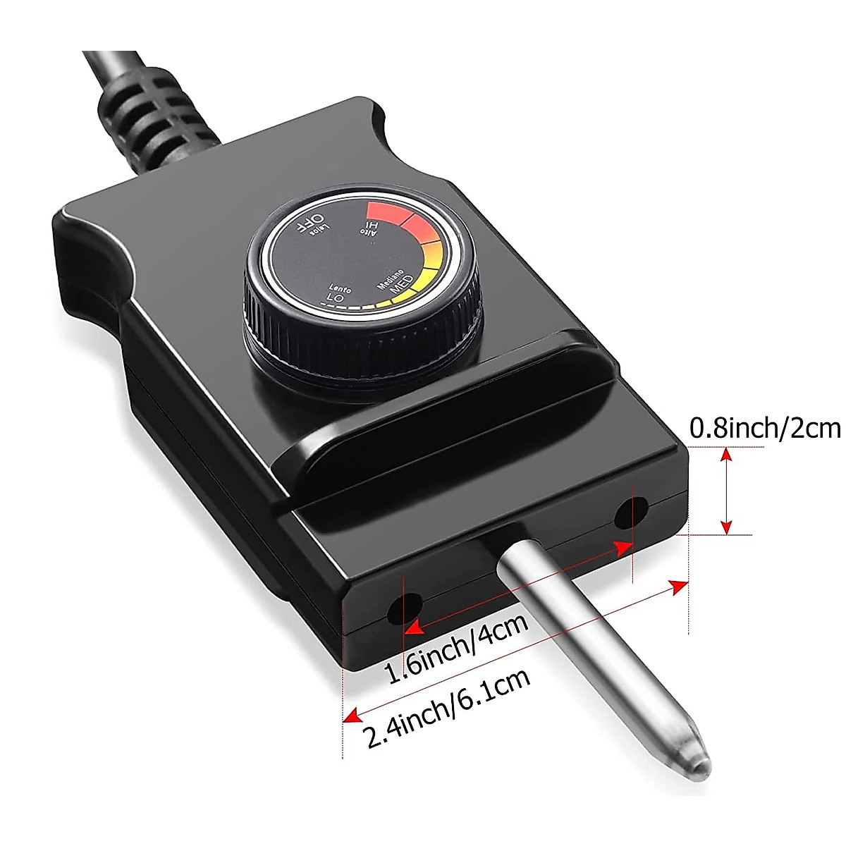 Electric Smoker Grill Heating Element Replacement Part with Adjustable Thermostat Controller for Masterbuilt Smokers & Turkey Fryers 1500W