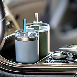 8 Pack Replacement Straws for 40 oz Stanley Adventure Travel Tumbler Cup, Reusable Straws Colored Plastic Straws with Cleaning Brush, Compatible with 40oz 30oz 20oz 14oz Stanley Water Jug, 12inch