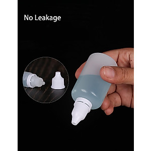 NaYiissi 10 pieces 15ml Plastic Dropper Bottle with Childproof Cap, Portable Squeezable Eye dropper Containers Great for Solvents, Light oils, Saline, etc