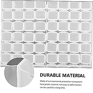 COHEALI 8 pcs Diamonds Stackable Sewing DIY Glitter Plastic Transparent Lids Nail Fishing Crafts Craft Diamond with Tackles Compartment Thread Embroidery Containers Clear Organizers Art