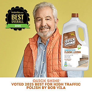 Quick Shine Hardwood Floor Luster 64oz | Plant-Based Cleaner & Polish w Carnauba | Simply Squirt & Spread | Don't Refinish It, Quick Shine It | Safer Choice Cleaner | Restore-Protect-Refresh