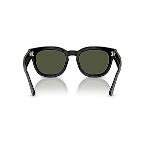 Ray-Ban RB0298S Mega Hawkeye Square Sunglasses, Black/Green, 53 mm