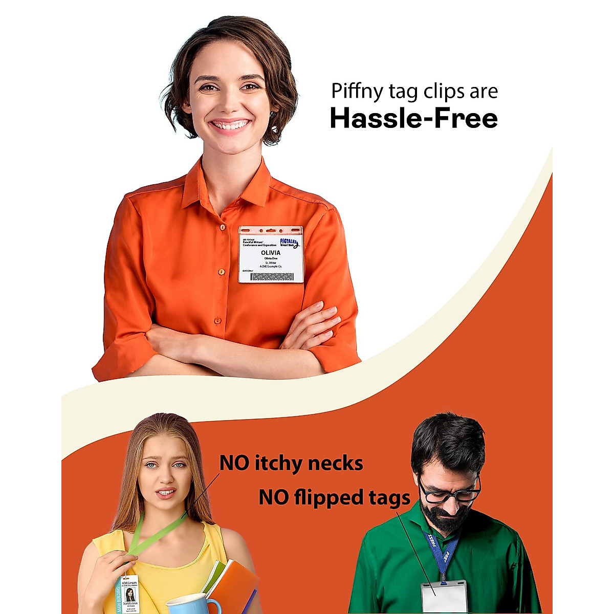 Magnetic Name Tag Holders with Strong Magnets for Securely Attaching ID Badges, Name Tags, and Accessories - 10 Pack