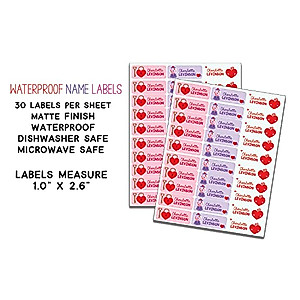 Custom Personalized Waterproof Dishwasher Safe Name Labels for kids and babies in Daycare, school, camp, stickers for Baby Bottles, Lunch Boxes and School Supplies. Cute Bee, Sun Design Name Stickers