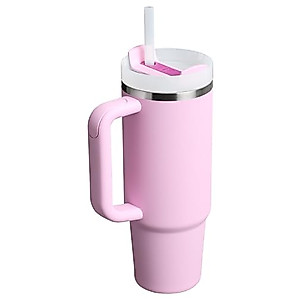 Stanley Quencher H2.0 Tumbler with Handle and Straw 30 oz | Flowstate 3-Position Lid | Cup Holder Compatible for Travel | Insulated Stainless Steel Cup | BPA-Free | Cherry Blossom