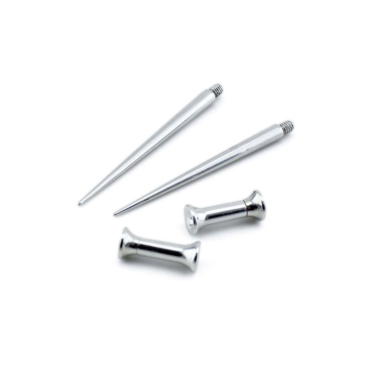 Urban Body Jewelry 10 Gauge (10G - 2.5mm) Stainless Steel Taper & Tunnel Ear Stretching Kit (4 Pieces)