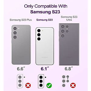 WeLoveCase Galaxy S23 5G 3-in-1 Heavy Duty Protection, Hybrid Shockproof TPU Bumper, Full Body Protective Cover - 6.1 Inch, Purple