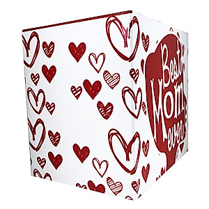 KINREX Best Mom Ever Mug – Valentines Day Gifts Mothers Day Gifts Coffee Cup for Women, Mother, Grandmother, Parent, Gift for Christmas, Birthday, Thanksgiving, Red, 12 oz. Novelty Tea Cups