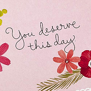 Hallmark Paper Wonder Mothers Day Pop Up Card (Flower Bouquet, You Deserve This Day)