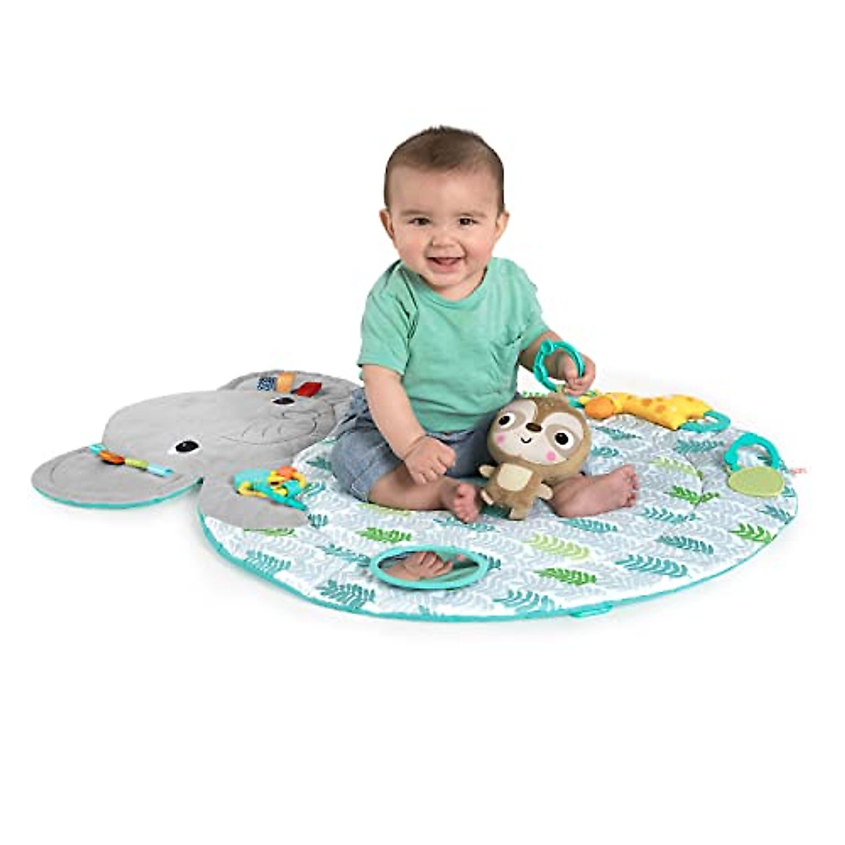 Bright Starts Hug 'N Cuddle Activity Gym & Playmat with Take-Along Toys