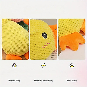 Mr Mower Parts Daisy Dog Calming Duck Toy, Calming Pillow Dog Toy Calming Duck Dog Toy, Dog Duck Toy with Quacking Sound for Indoor Dog (Yellow) (Small - 9")