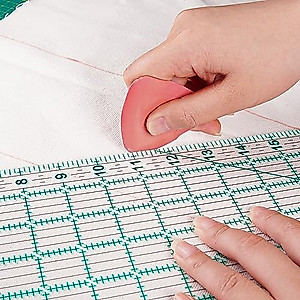 MANUFORE Quilting Ruler 6” x 24” Sewing Acrylic Ruler Anti-Slip Metric Ruler DIY Quilting Tools with Clear Printed Lines for Precise Cutting
