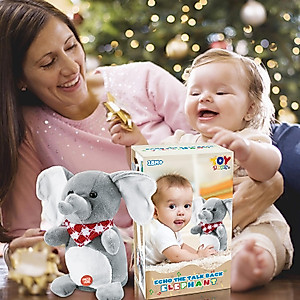 TOY Life Infant Toys for Baby 18M+ Months Baby Musical Talking Toys Plush Elephant Toys - Stuffed Newborn Toys with Dancing Singing Toys for Babies Boys Girls Toddlers Baby Toys 18M+ Months