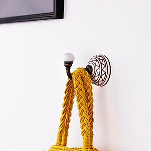 IndianShelf 1 Pieces Brass White Round Decorative Coat Hooks Kitchen Unique Ceramic Wall Hooks for Hanging Towel Hook Farmhouse Backpack Purse Hanger Heavy Duty Entryway Shower Robe Holder Hat Rack