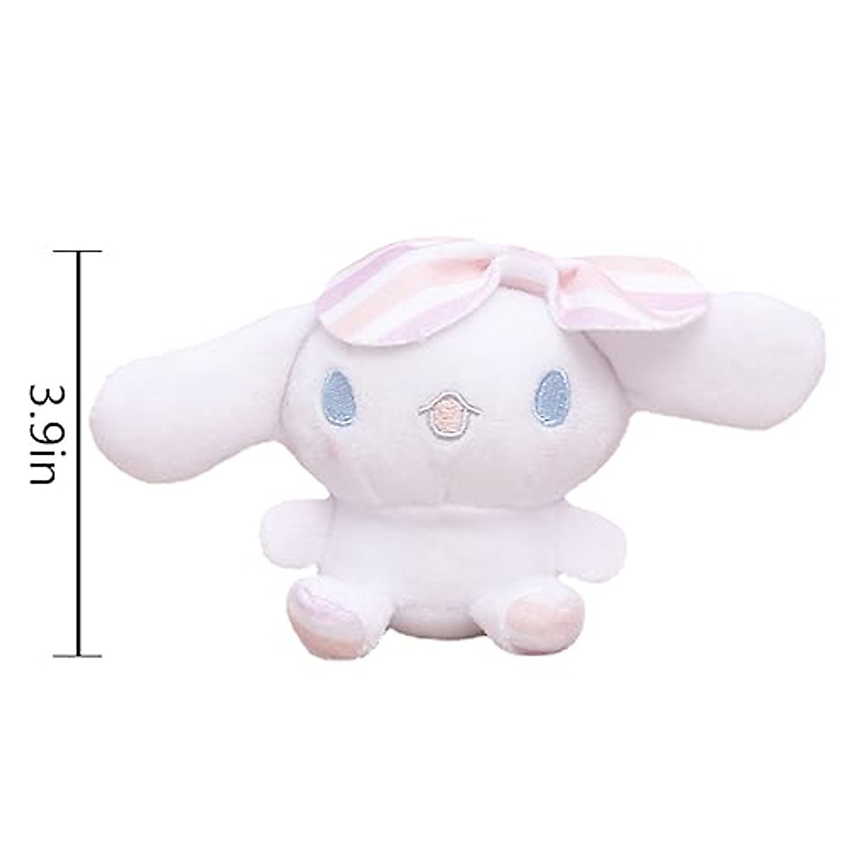 JIBAMAO Anime Plush Keychain Dog Toy with Bow Cute Mini Plush Puppy Doll Cartoon Pendant Supplies Birthday Surprise Gifts for Kids