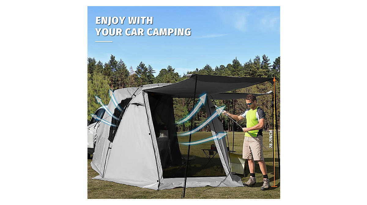 KAMPKEEPER SUV Car Tent - Large Shake-Protection Awning for Outdoor Use