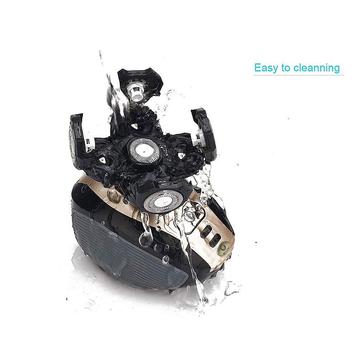 Men's 5 in 1 5D Electric Rotary Razor Rechargeable Waterproof Five-Headed Beard, Hair Razor for a Perfect Bald Look, Cordless and USB Rechargeable