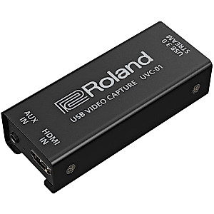 Roland UVC-01 USB Video Capture | Plug-and-Play for Flawless Recordings & Livestreams | HDMI to USB 3.0 Video Encoder | Uncompressed 1080p HD at 60 FPS | Webcam Operation for Mac & Windows