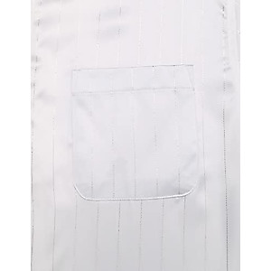 COOFANDY Silk Short Sleeve Shirts for Men Luxury Button Down Shirts for Men Silk Like Glossy Shirt Regular Fit Stylish Polyester Top White