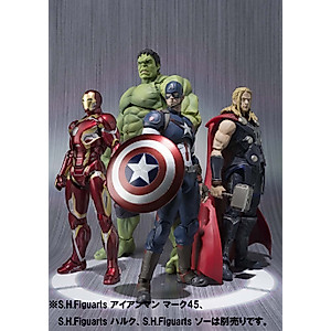 Bandaï SH Figuarts Avengers Captain America About 155mm ABS u0026 PVC Painted Action Figure