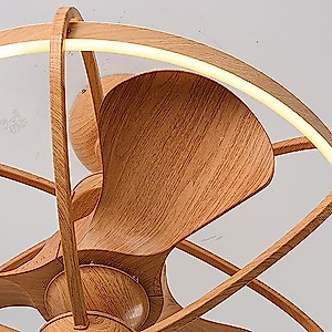 Ceiling Fans with Lights, Indoor Ceiling Fan with Reversible DC Motor, for Patio Bedroom Living Room (Size : 64cm/25in)