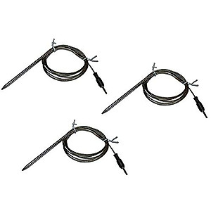 Replacement Temperature Probes for Wireless BBQ/Oven Thermometers - Cappec, iGrill, iGrill2, iGrill3, iGrill Mini, and Thermopro (Meat Probe x 3)