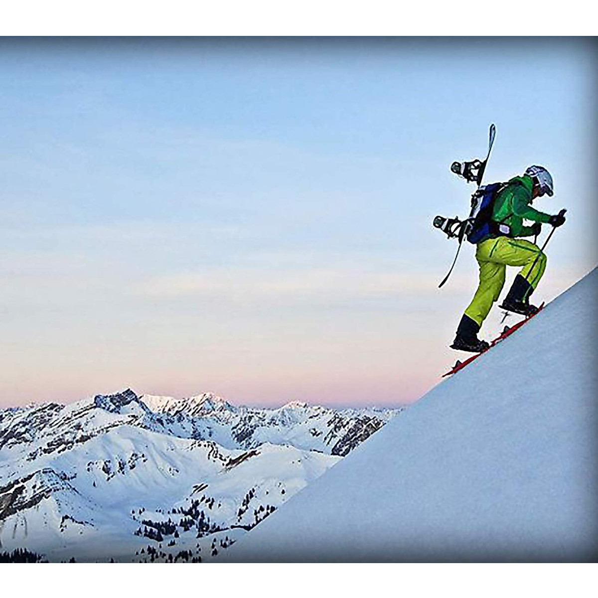 Snow Walking Shoes, Alpine Ski Shoes, Snow Shoes and Snow Pedals, Tough and Wear-Resistant Deck, Easier to Adjust, Light and Durable,23x71cm