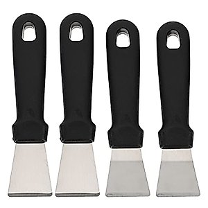 SOLUSTRE 4pcs Refrigerator Ice Shovel Stainless Steel Ice Scraper Snow Removal Cleaning Freezer Frost Shovel Remover Scoop for Refrigerator Fridge Freezer