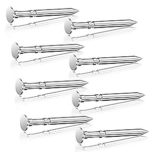 4 Pieces Derby Car Machined PRO Polished Speed Axles, 304 Stainless Steel Axles with 2 Grooves and Beveled Head Minimizes Friction to Get The Fastest Axle