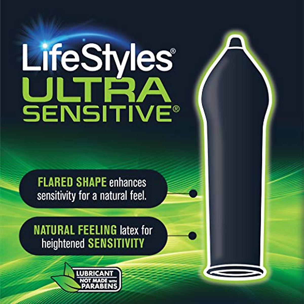 LifeStyles Ultra Sensitive Natural Feeling Lubricated Latex Condoms, 12 Count (Packaging May Vary)
